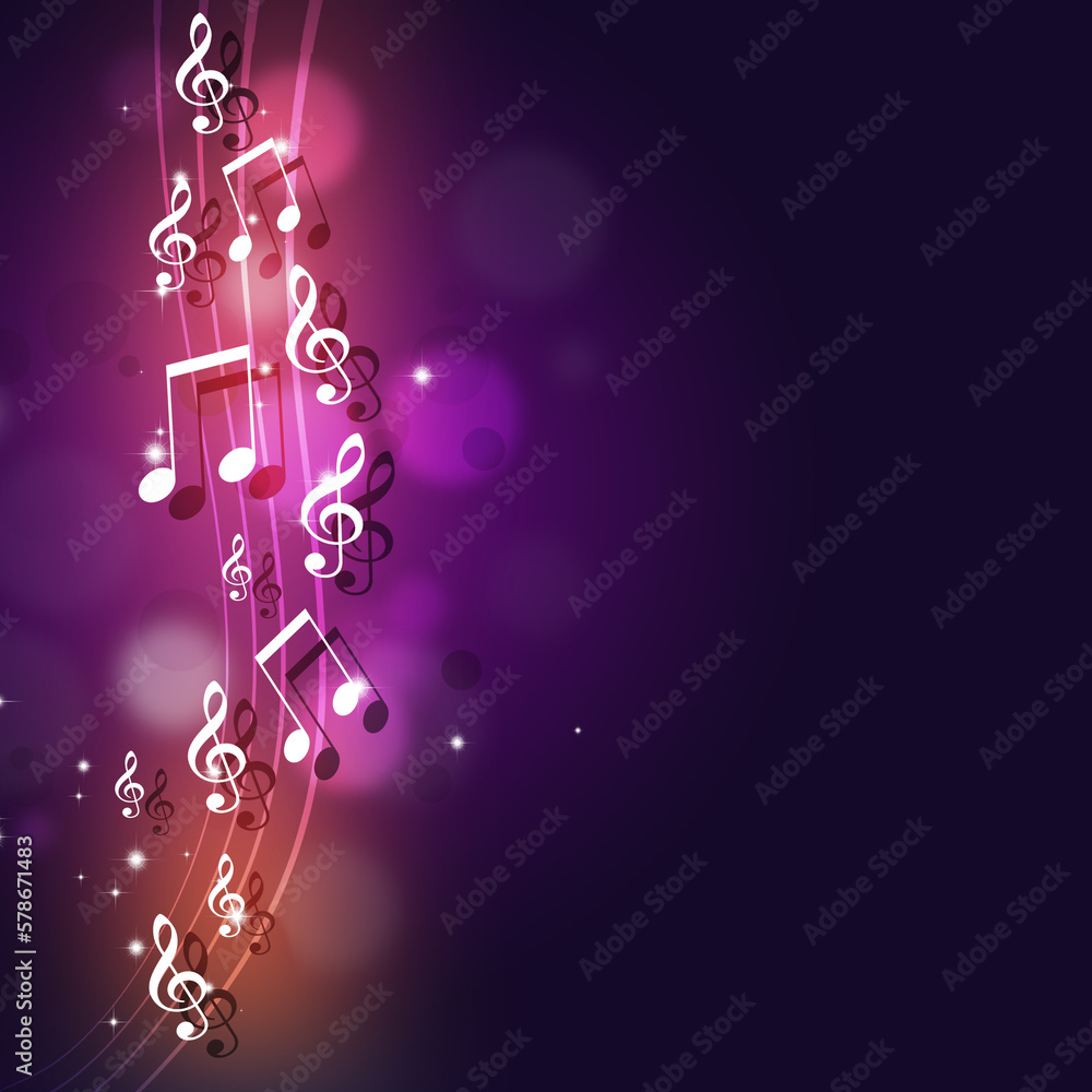 Pink Music Note Wallpaper