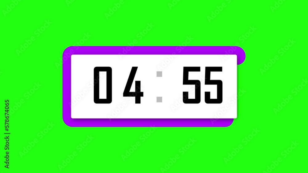 5 minute countdown. 5 Minute Clock countdown animation Timer Countdown ...