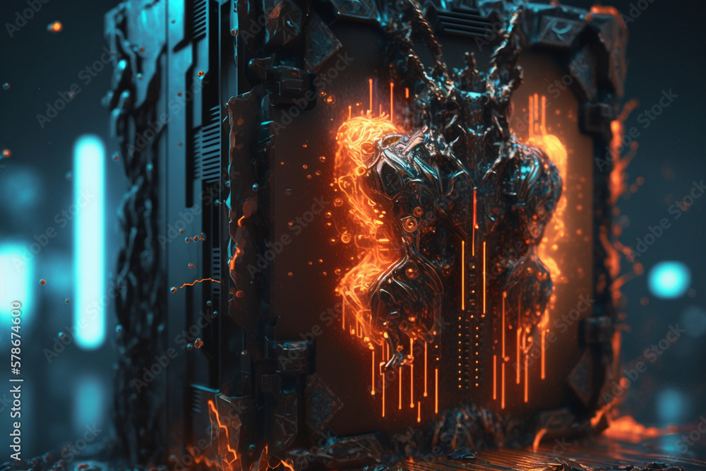 Quantum processor, quantum computer, chip, computer, motherboard ...