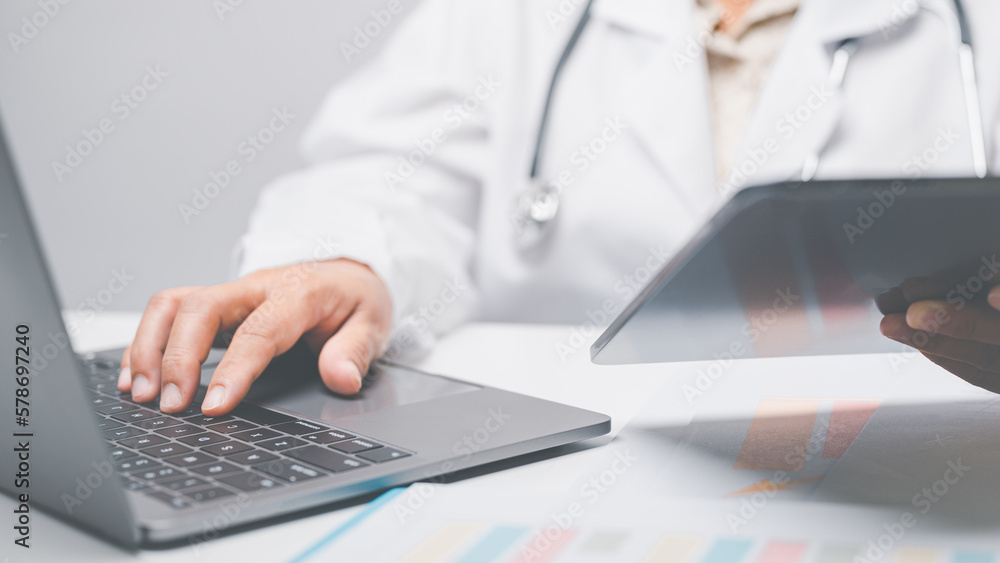 healthcare business finance concept. doctors people medical, or ...