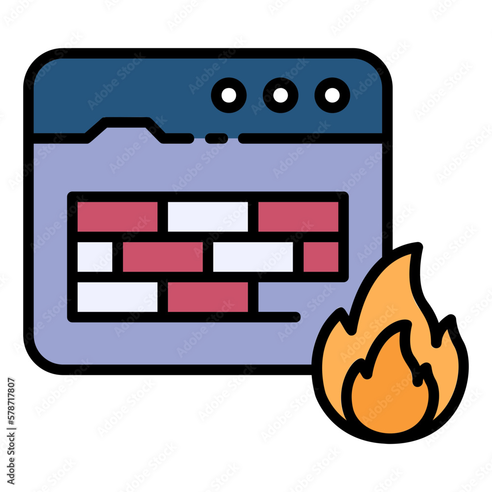 Software Hardware Firewall Concept stock illustration, Browser Based ...