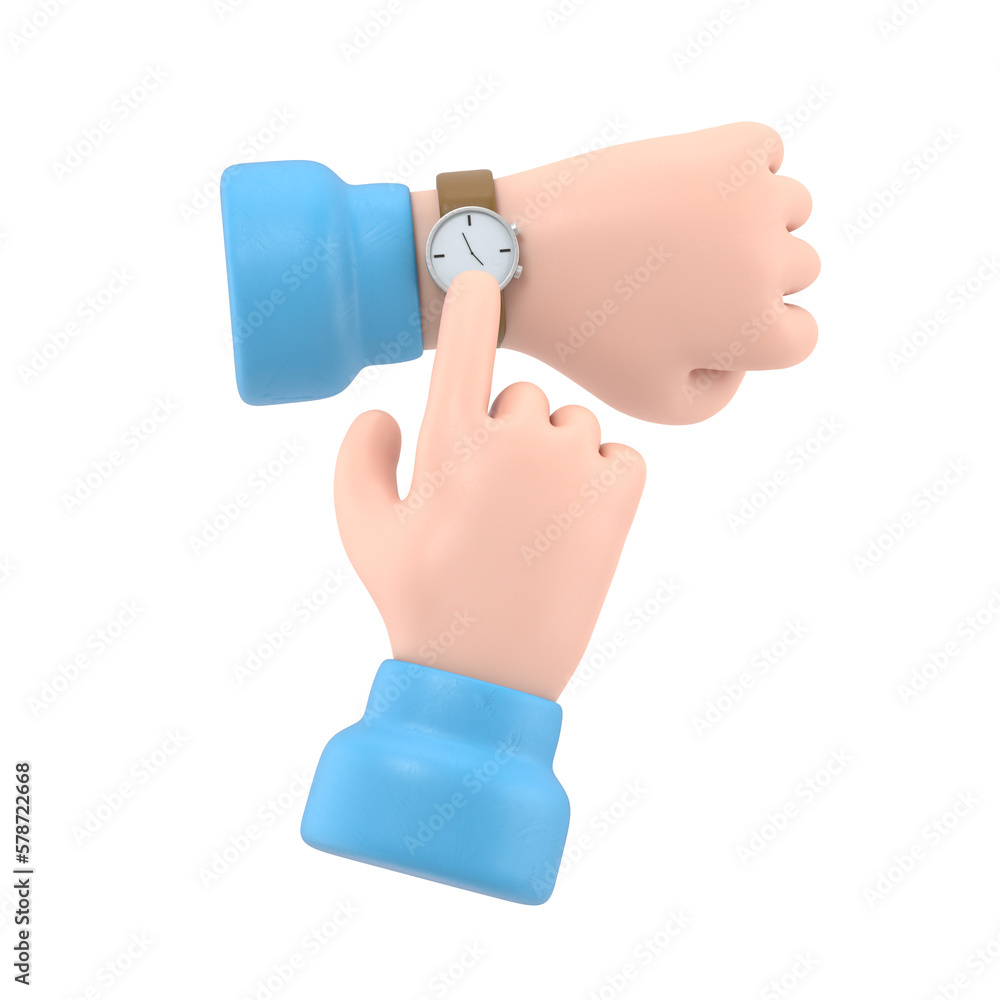 Transparent Backgrounds Mock-up.Looking time. Human in a suit watching ...