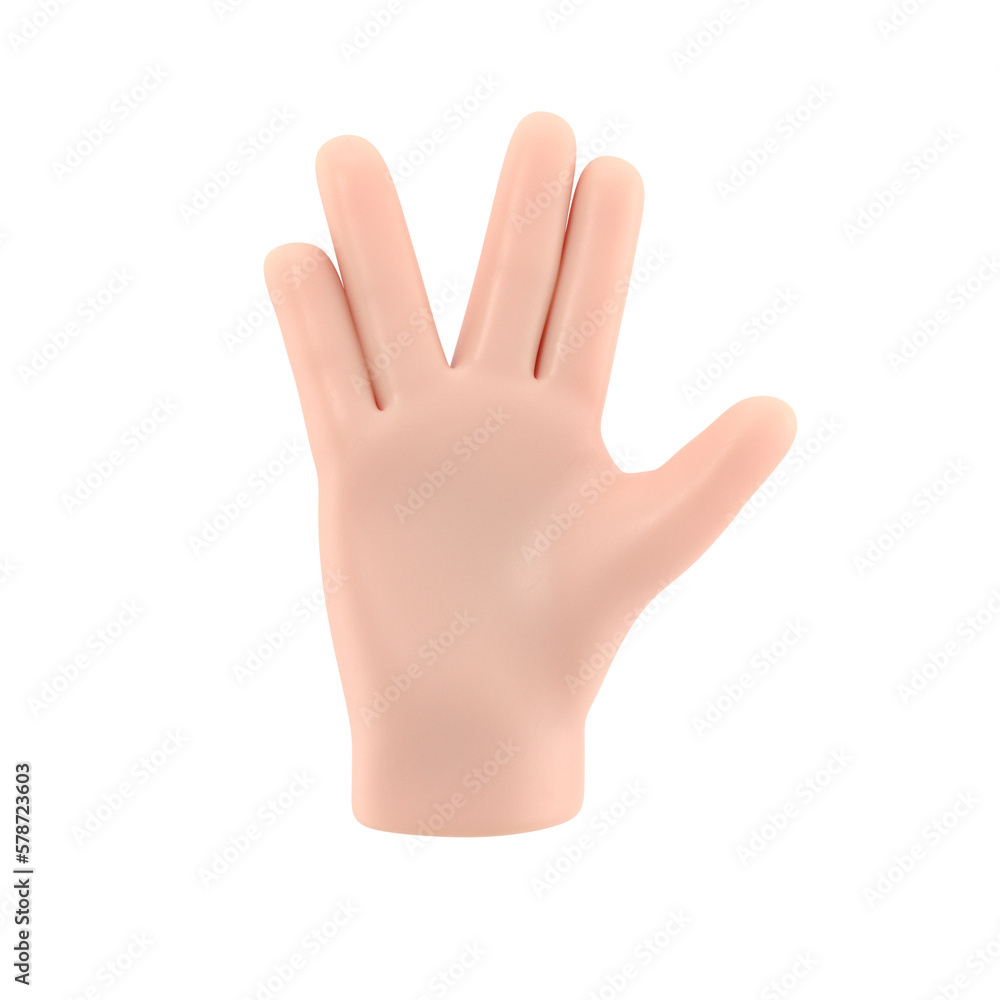 Transparent Backgrounds Mock-up.Open outstretched showing five fingers ...