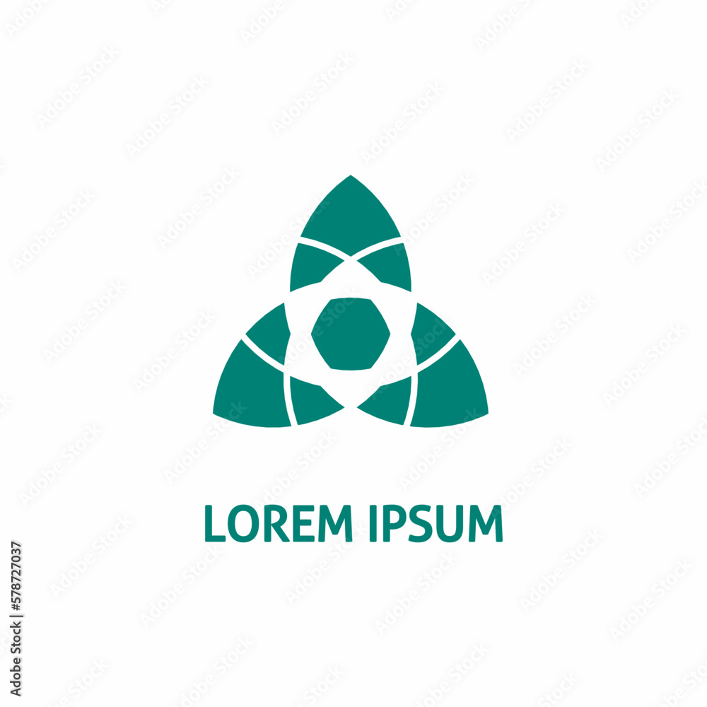 Logo icon company trendy vector color three-pronged perspective unique ...