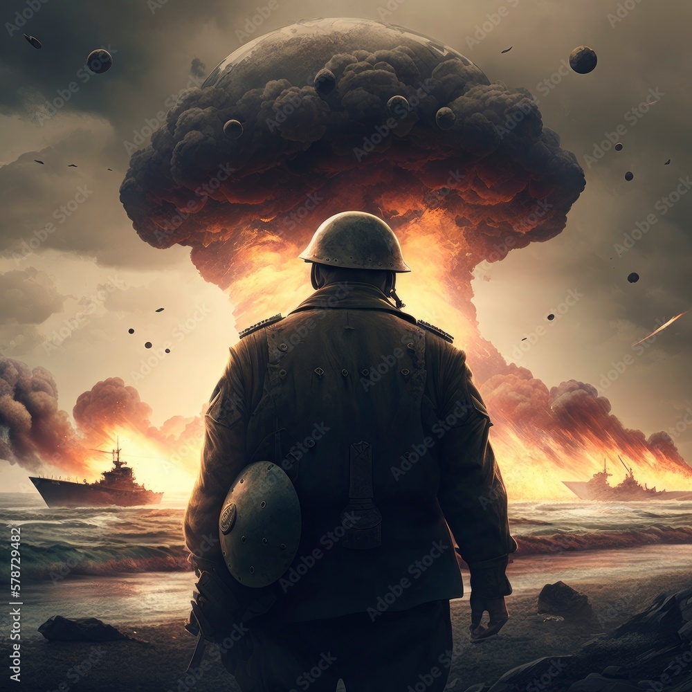 Cruel war scenes, Photo of a city war battlefield background and ...