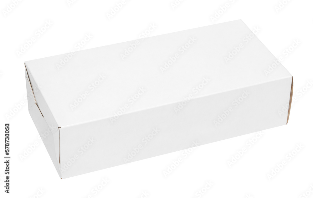 Blank white cardboard box isolated on transparent background Stock ...