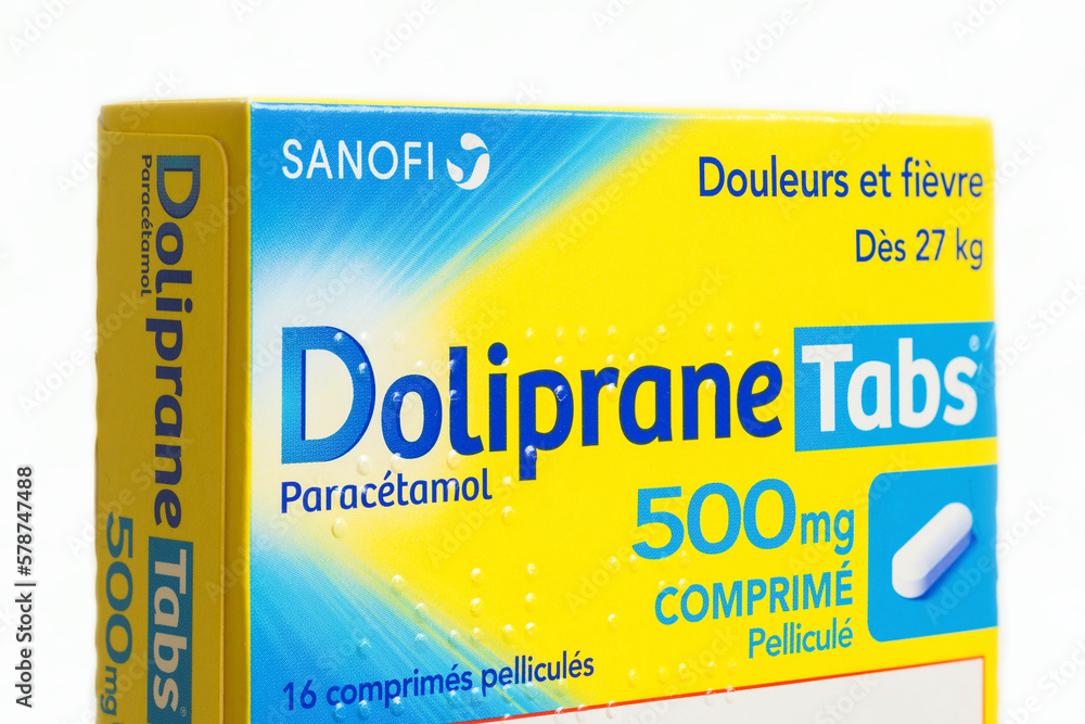 Foto de Doliprane 500 mg from Sanofi, Paracetamol tablets painkiller do ...