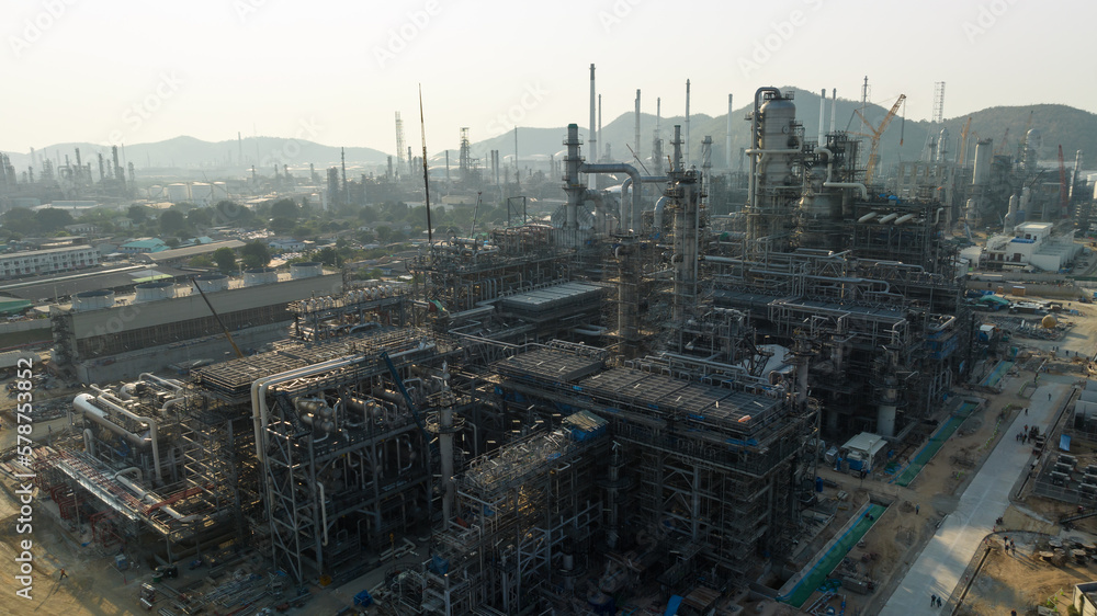 Mega project area, industrail plant construction large crude oil ...