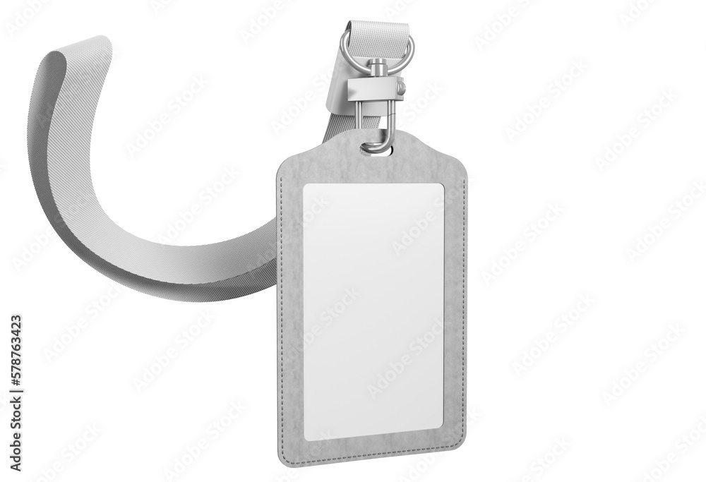 Textured lanyard and id card ,easy to use for mockup with transparent ...
