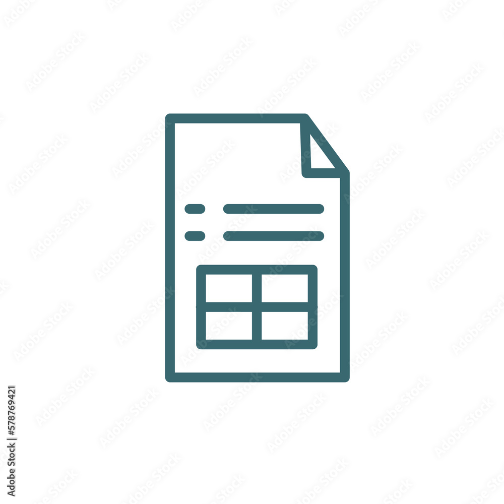 sheet icon. Thin line sheet icon from distance learning collection ...