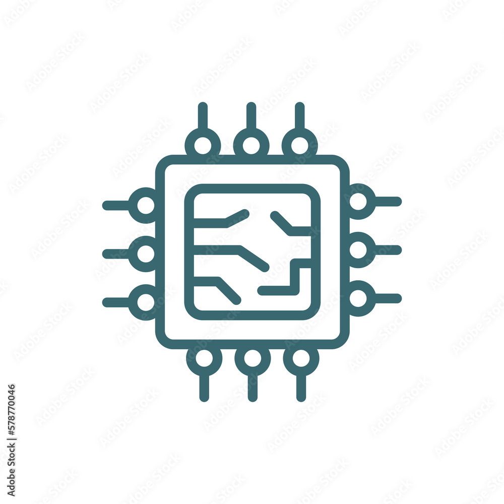 Hardware Icon Thin Line Hardware Icon From Information Technology Collection Outline Vector