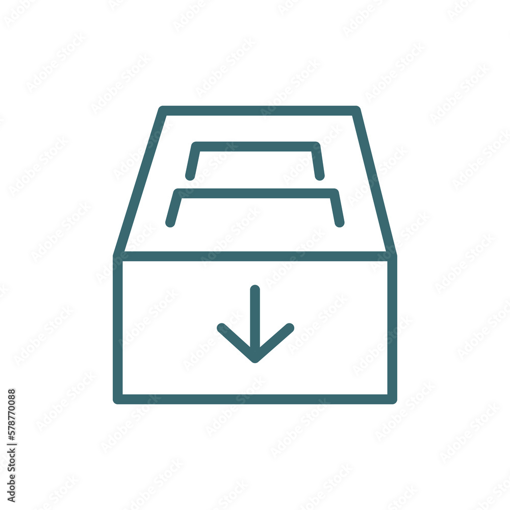 archive icon. Thin line archive icon from information technology ...