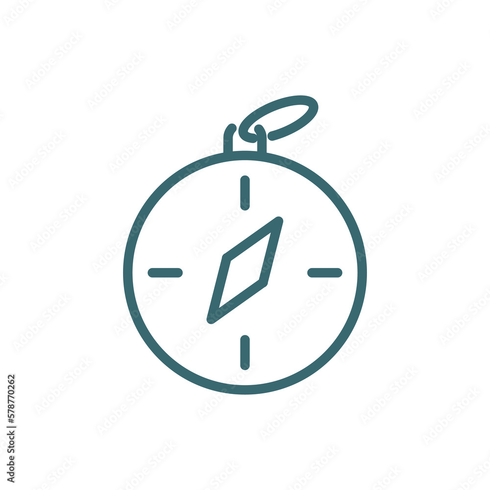 basic compass icon. Thin line basic compass icon from technology ...
