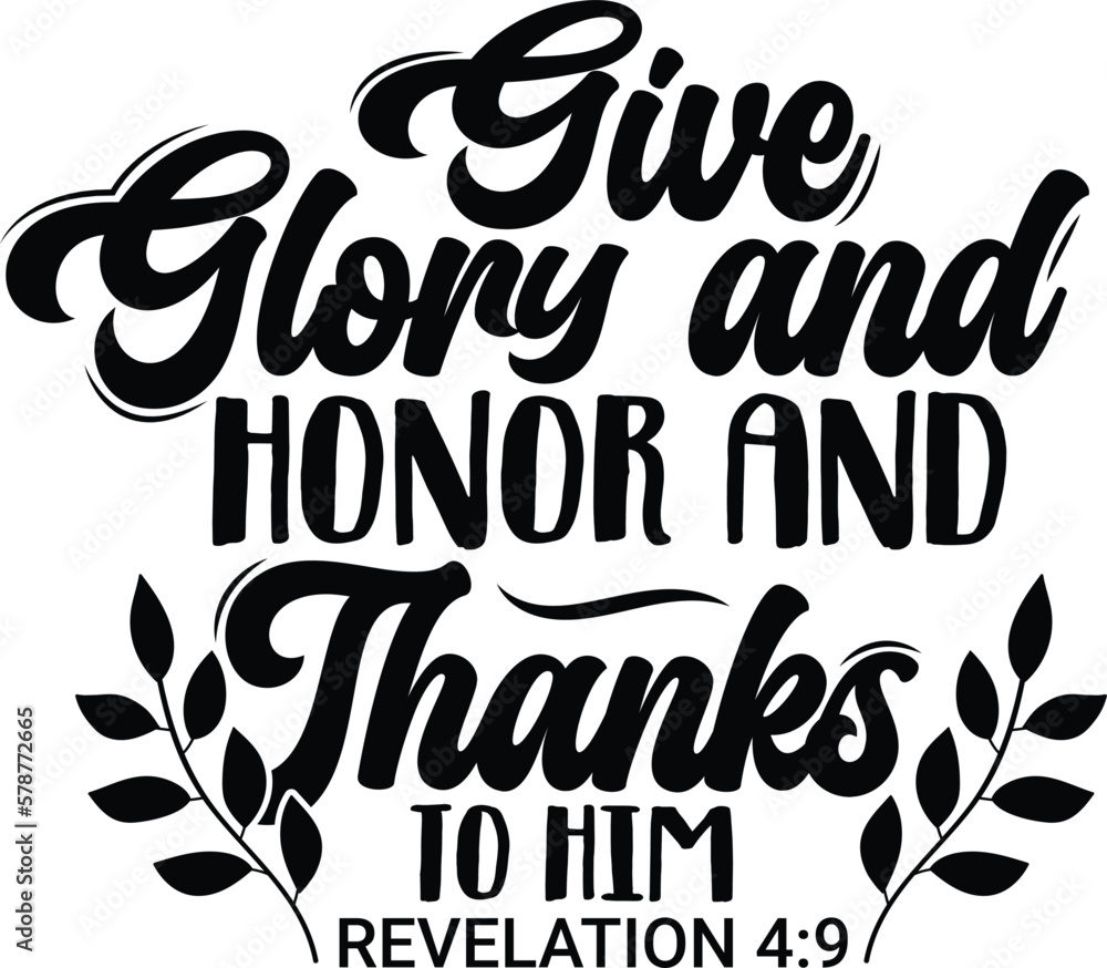 Thanksgiving Bible Verse, holiday vector, black and white ...