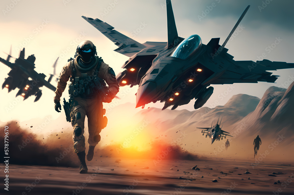 Work of military air defense system radar to protect city from aircraft ...