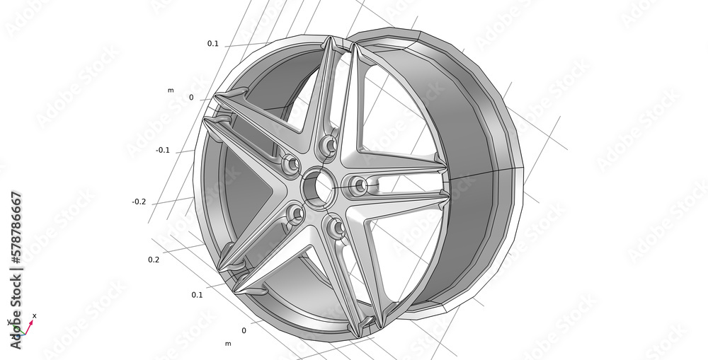 Car wheel. Computer 3d modeling and investigation of parameters of a ...