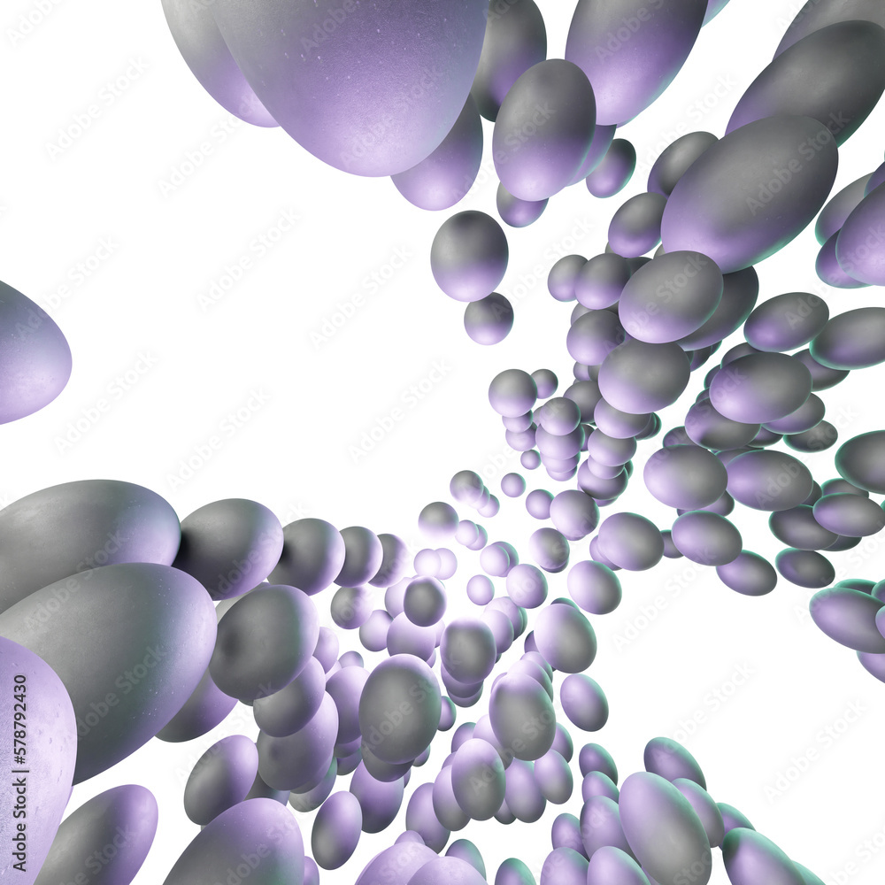 The stark contrast of a purple ball on a smooth, green surface creates ...