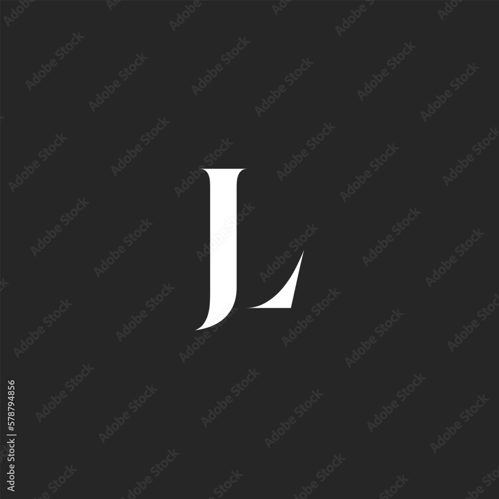 Simple JL logo designs Stock Vector | Adobe Stock