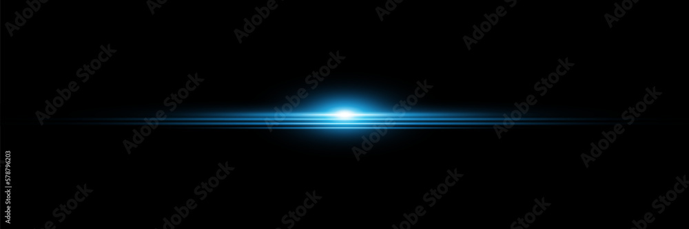 Abstract laser beam. On a black background. Vector illustration. light ...