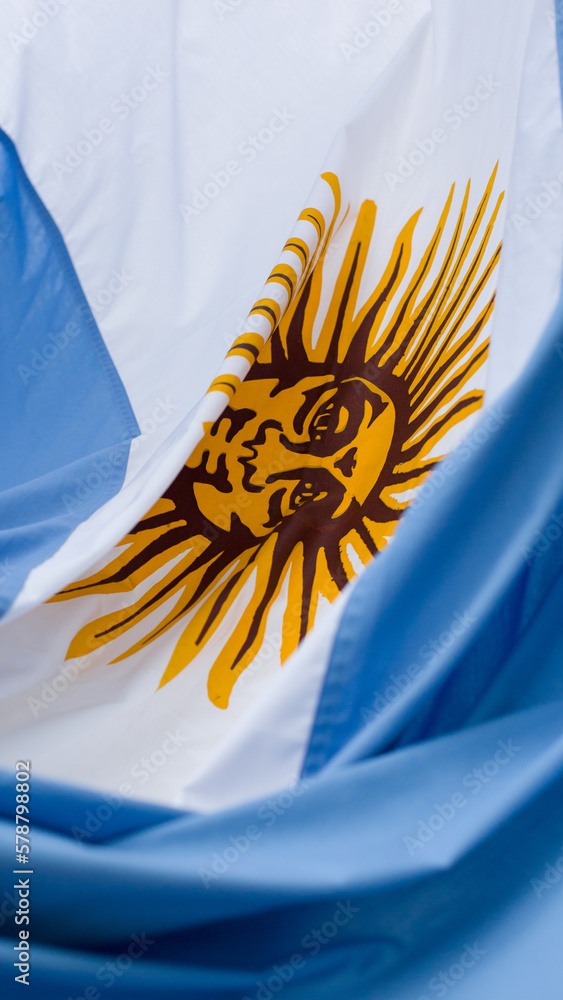 Bandera ARGENTINA flameando Stock Photo | Adobe Stock