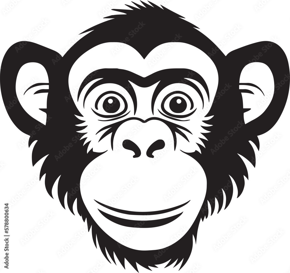 Ape Face Vector