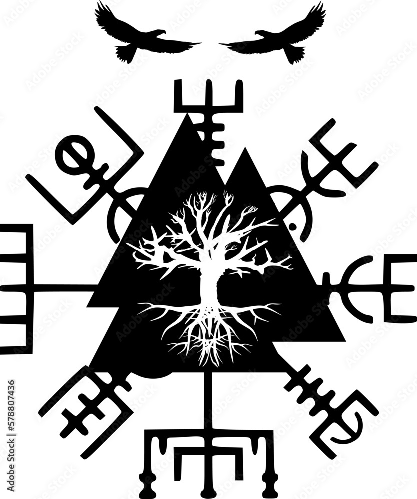 Vikinger Symbole Vikinger Tattoo Stock Vector Adobe Stock