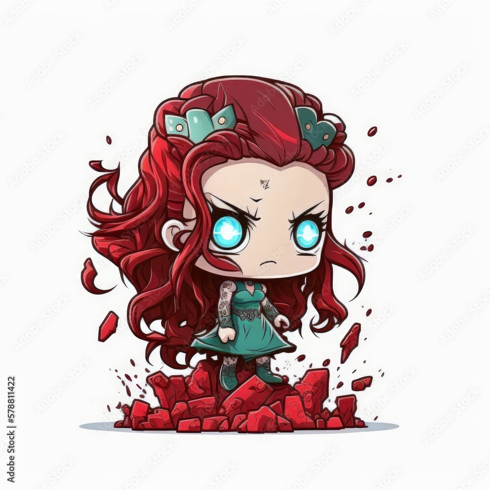 cartoon superhero zombie monster character illustration isolated on ...