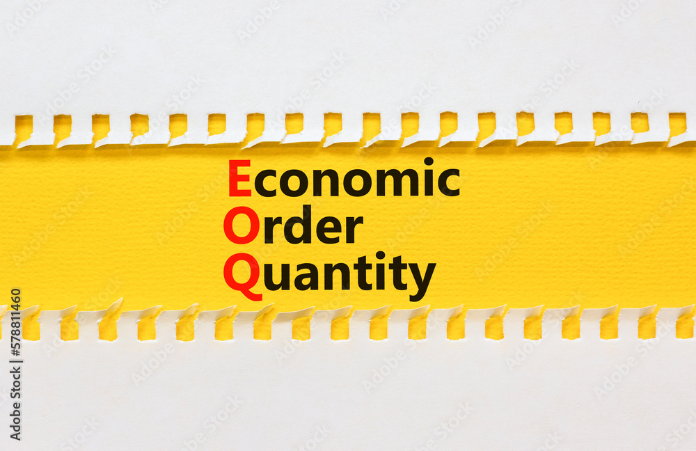EOQ economic order quantity symbol. Concept words EOQ economic order ...