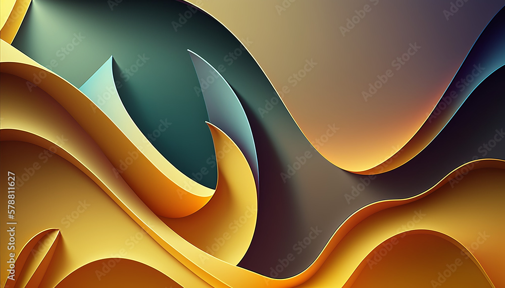 flat, design, abstract, 2d, light, illustration, cube, ball, design ...