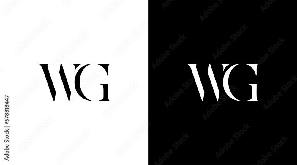 Letter wg initial logo fashion apparel business monogram icon Design ...