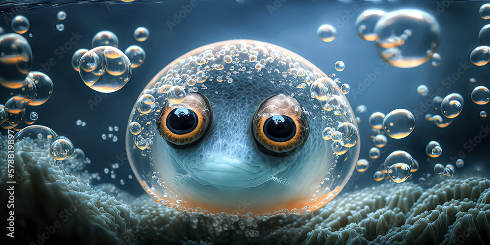 A mesmerizing surrealist composition featuring an alien creature ...