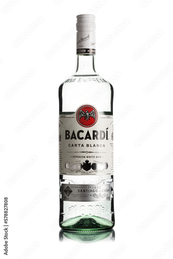 Bacardi rum carta blanca booze bottle png isolated on transparent ...