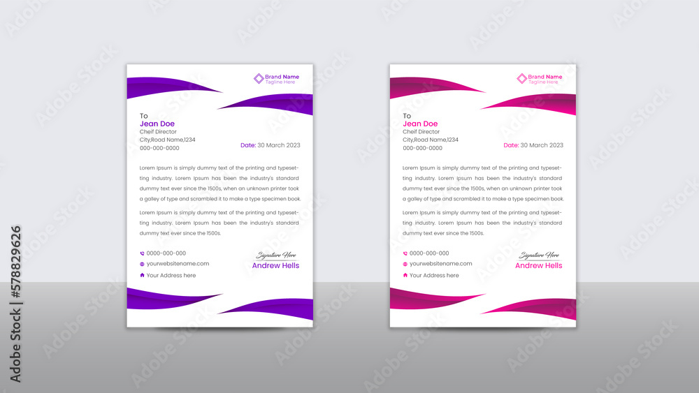 New Professional letterhead template design 2024 for business project ...