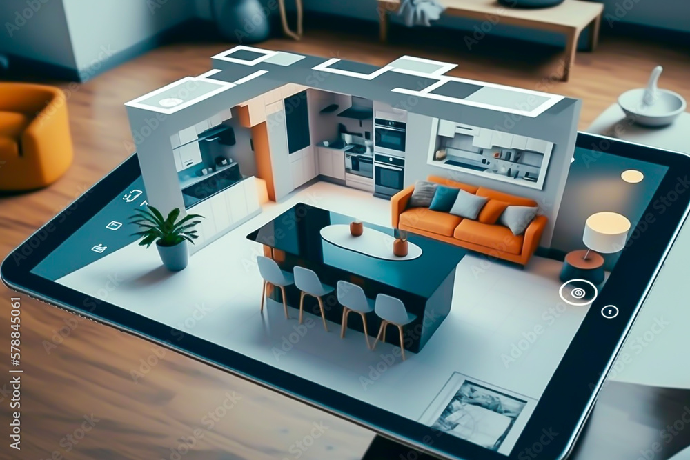 smart home management system using augmented reality, future concept ...