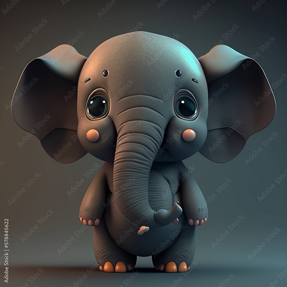 Cute cartoon character elephant. Cartoon elephant. Elephant. Cartoon ...