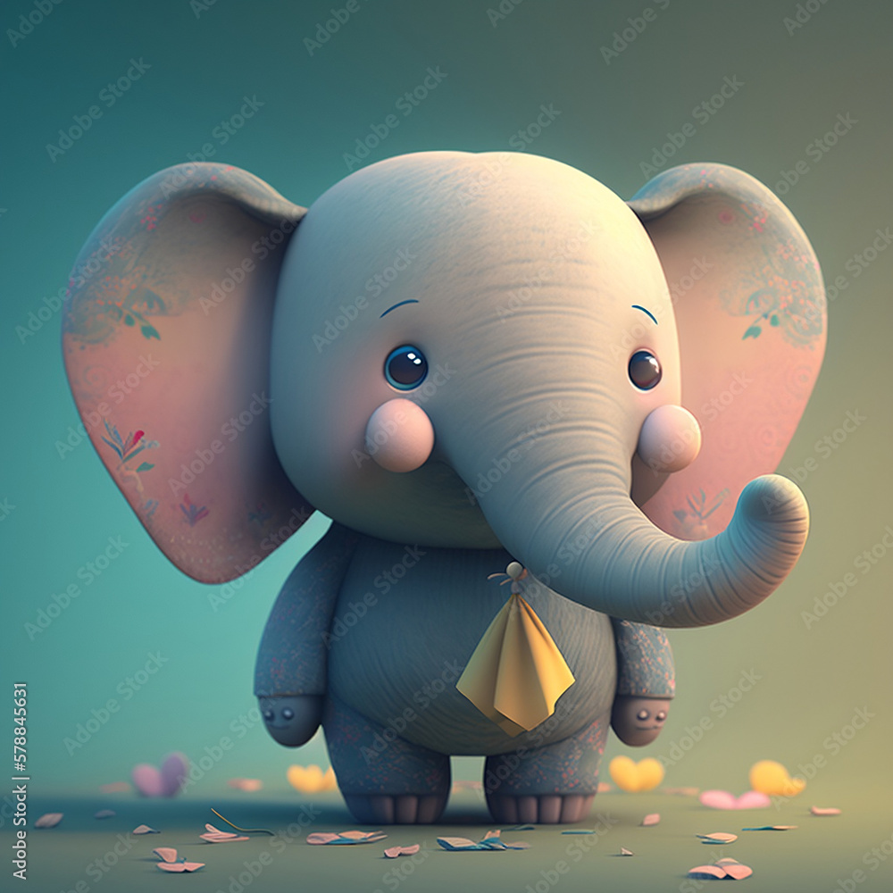 Cute cartoon character elephant. Cartoon elephant. Elephant. Cartoon ...