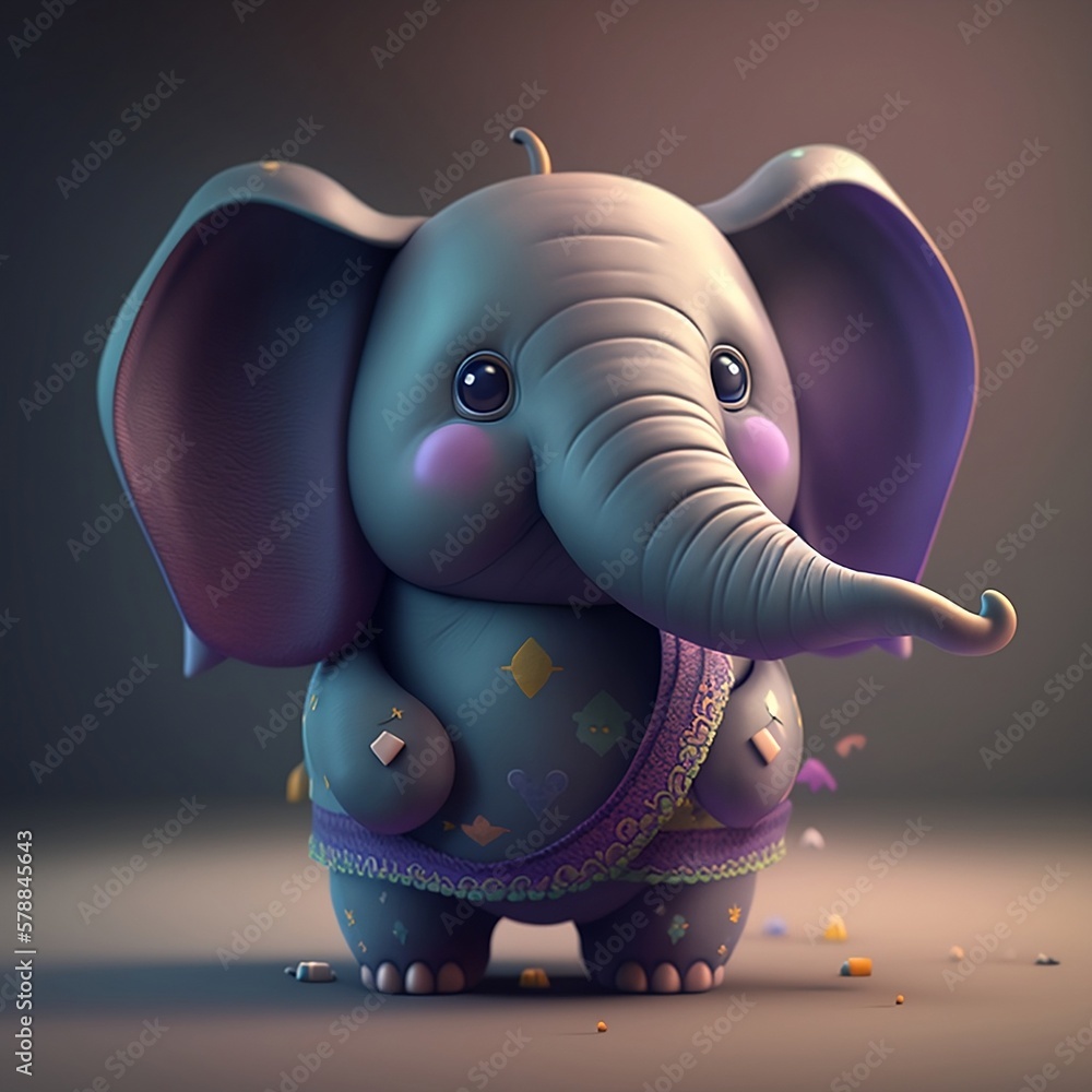 Cute cartoon character elephant. Cartoon elephant. Elephant. Cartoon ...