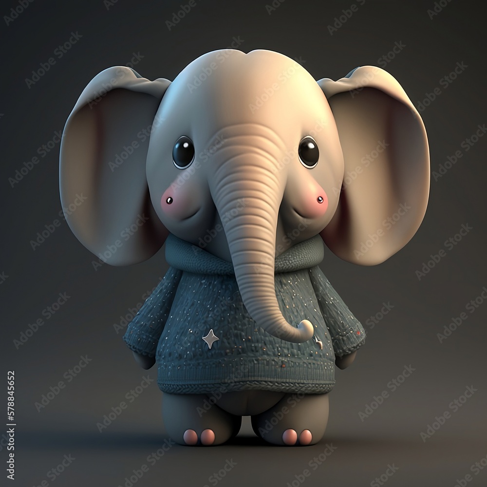 Cute cartoon character elephant. Cartoon elephant. Elephant. Cartoon ...