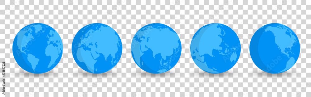 Stock Vector Set of the world map with transparent background ...
