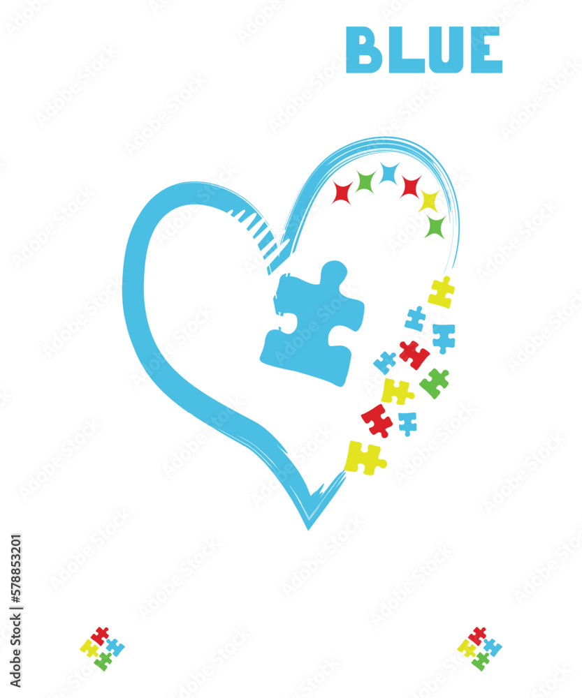 Autism awareness svg, I wear blue for my mom dad brother son grandson ...