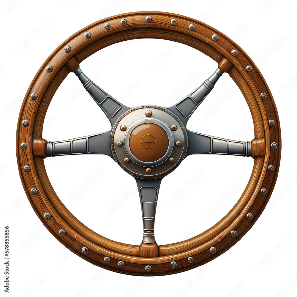 boat steering wheel rudder png vector illustration icon transparent ...