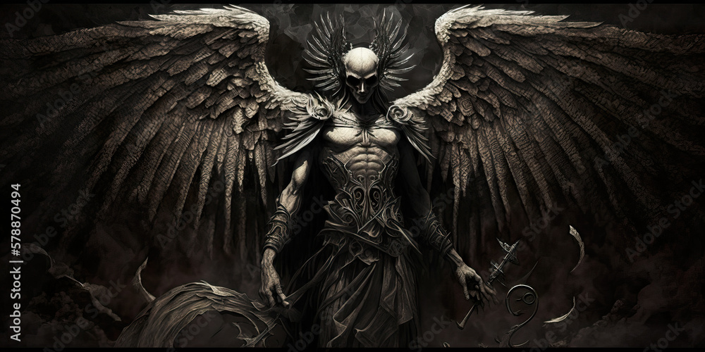 Grim and Haunting Depiction of an Angel of Death, Fox-Free Image ...