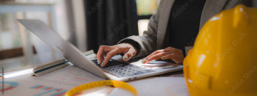 Professional Architect Designer Structural Engineer Team Colleagues Working Office Looking On