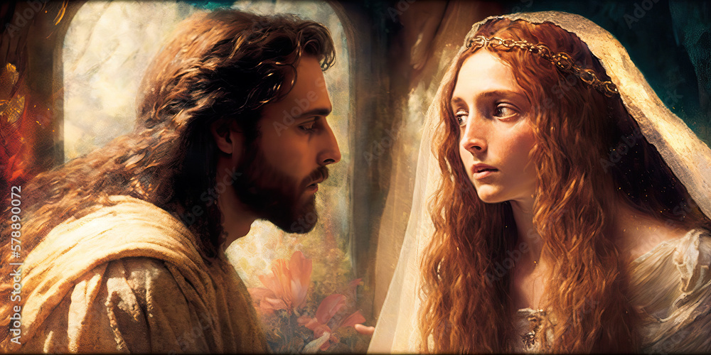 Mary Magdalene's Encounter with Resurrected Jesus - Depiction ...