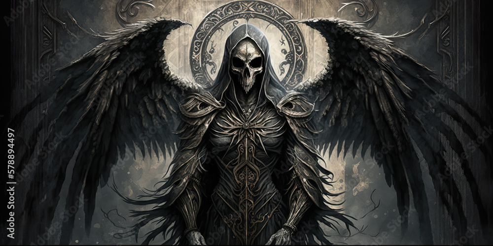 Grim and Haunting Depiction of an Angel of Death (ID: 578894497 ...