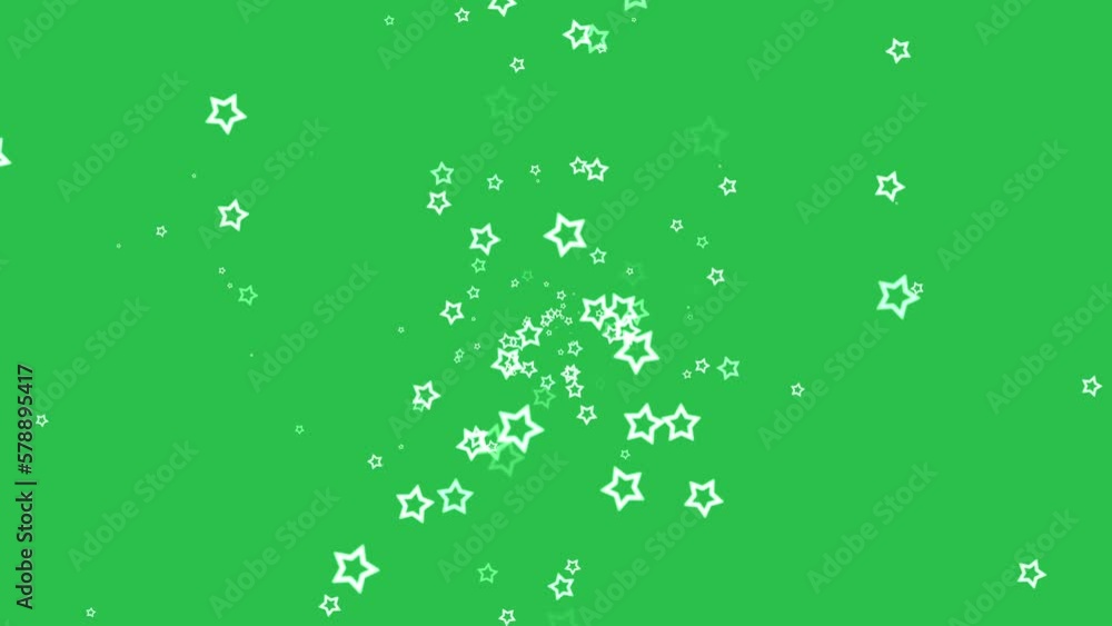 Stars emission on green screen background motion graphic effect. Stock ...