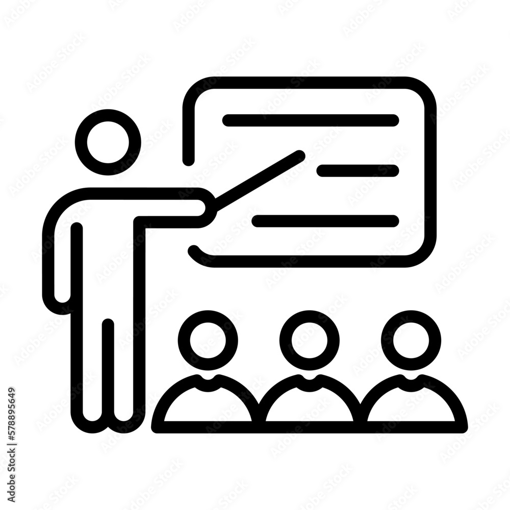 Icono de presentación. Ilustración vectorial Stock Vector | Adobe Stock