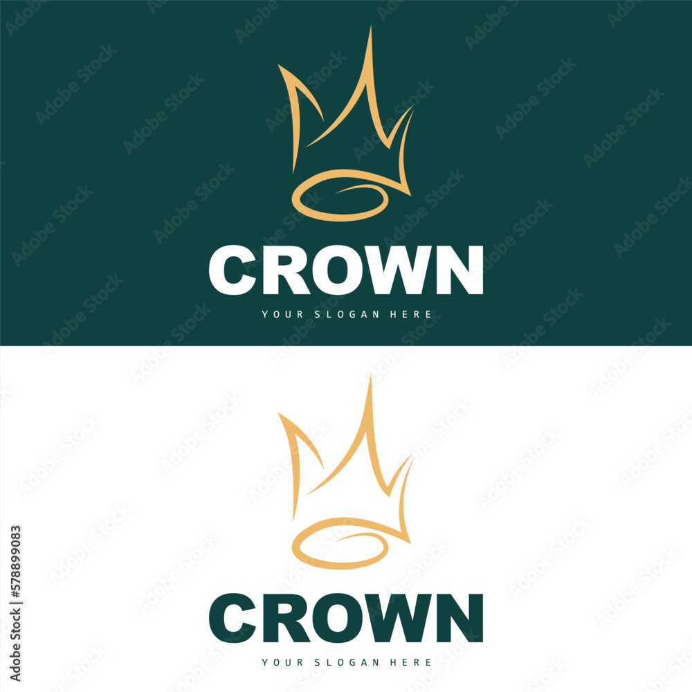 Crown Logo, King And Queen Icon Design, Vector Elegant, Simple ...