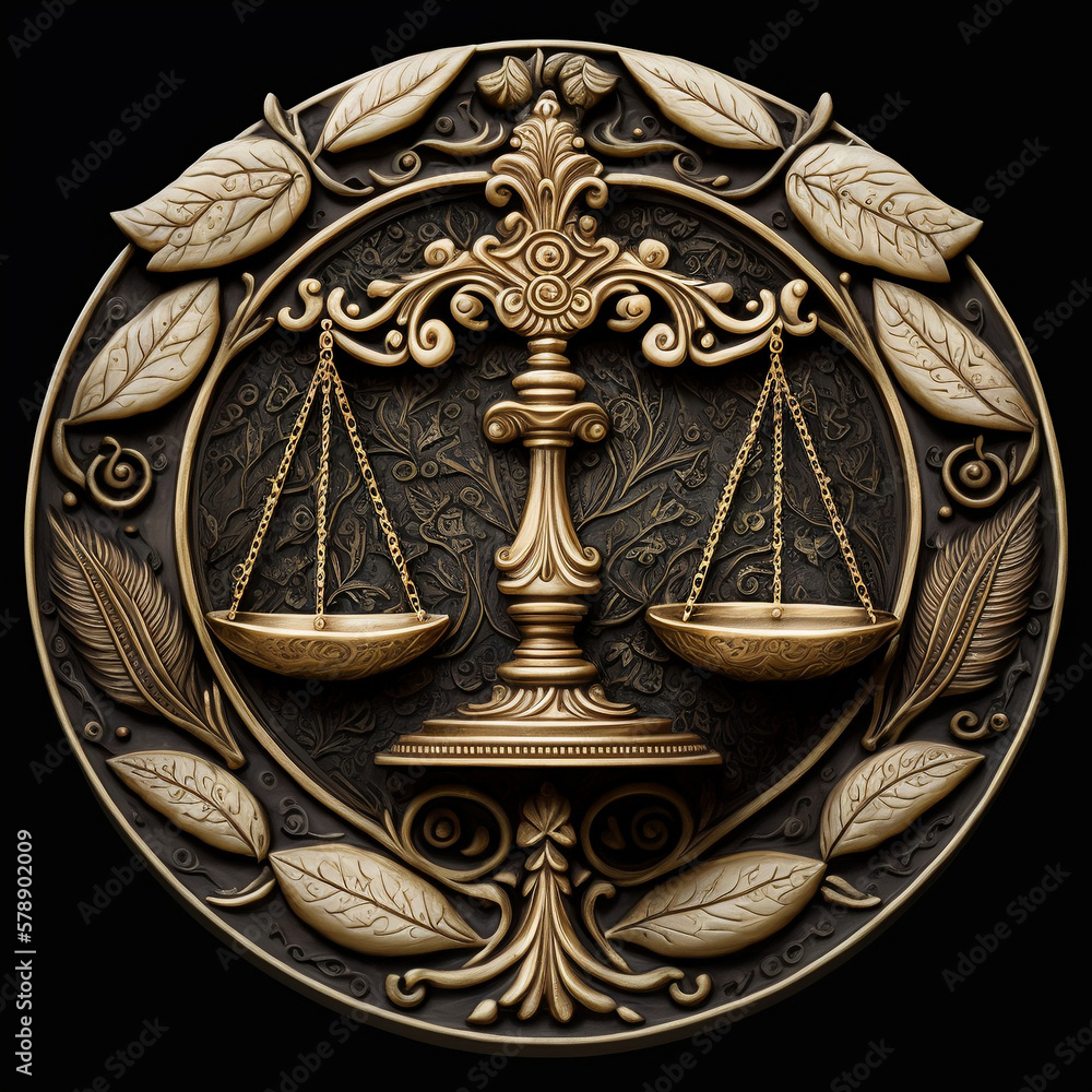 The Weighing Scale as an AI-Generated Emblem of Justice Stock ...