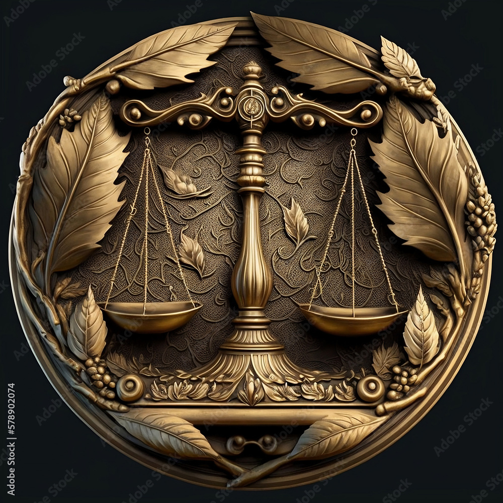 The Weighing Scale as an AI-Generated Emblem of Justice Stock ...